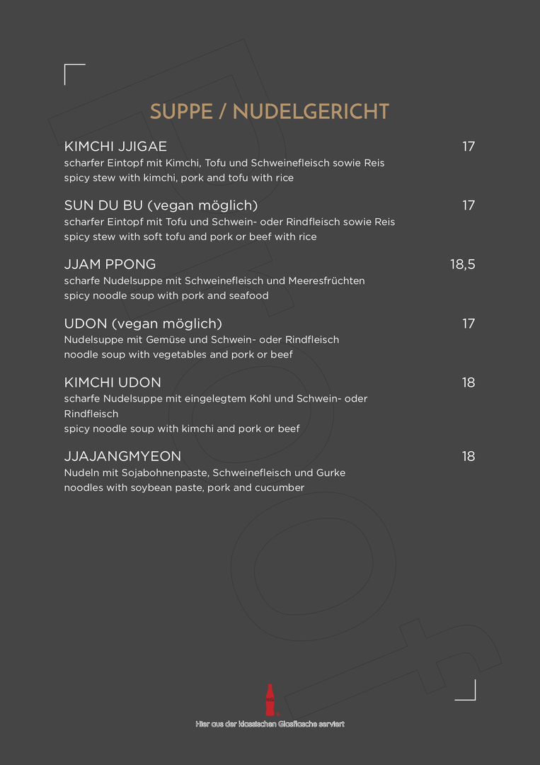 bibimcup - ABENDMENÜ